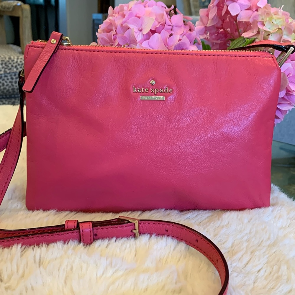Kate Spade Pink Classic Leather Crossbody - Gem